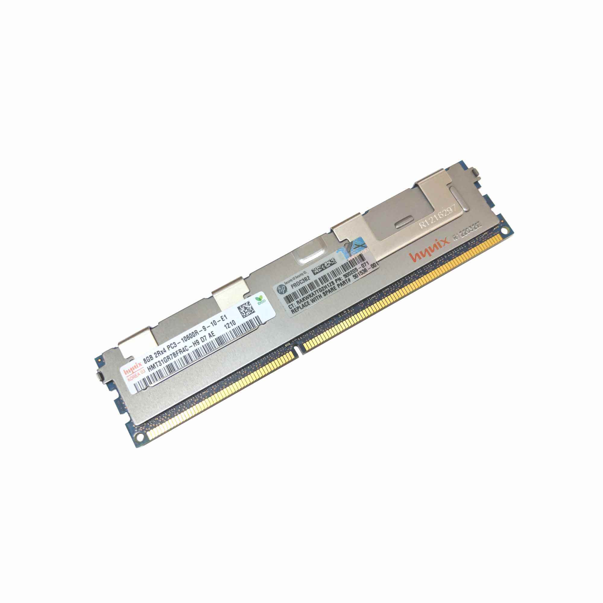 HP 8GB DDR3 RAM 2Rx4 PC3-10600R ECC 500205-071 500662-B21